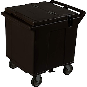 Carlisle FoodService Products Cateraide Tall Ice Caddy Insulated Ice Carrier with 4 Swivel Casters for Catering, Bar, And Restaurants, Plastic, 125 Pounds, Black