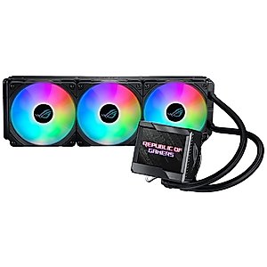 ASUS ROG Ryujin II 360 ARGB All-in-one Liquid CPU Cooler 360mm Radiator (3.5" Color LCD, Embedded Pump Fan, 3X ROG 120mm ARGB Radiator Fans, Compatible with Intel LGA1700, 1200 and AM5, AM4 Socket)