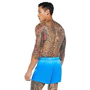 Savage X, Men's Satin Boxers, French Blue, M