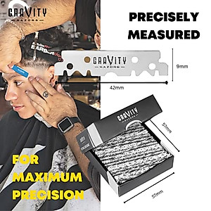 Premium Single Edge Razor Blades - Swedish Steel Razor Blades for Safety Razors and Straight Edge Razors, by GRAVITY RAZORS (100 Count)