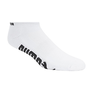 PUMA mens 6 Pack Low Cut athletic socks, White, 10 13 US