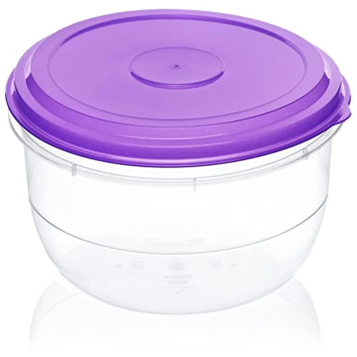 DecorRack Food Storage Container, 5.5 Quarts, BPA Free- Plastic, Food Grade Safe, Heavy Duty Dry Storage Containers, Round Large Food Container Bowl with Airtight Lid (1 Pack)