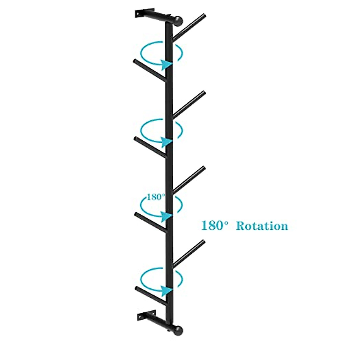 Hongtamoya 2 Pack Vertical Coat Rack/Hat Rack Wall Mount, Wall Mounted Coat Rack, Metal Wall Coat Rack for Entryway, Living Room, Bedroom