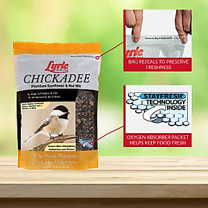 Lyric Chickadee Wild Bird Seed - Sunflower & Nut Premium Bird Food Mix for Chickadees, Nuthatches & Titmice - 4 lb bag
