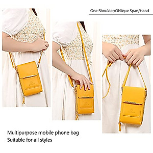 OCINAK Crossbody Cell Phone Purse, Shoulder Bag, Lightweight Mini Cell Phone Purse, Crossbody Phone Bags for Women (YELLOW)