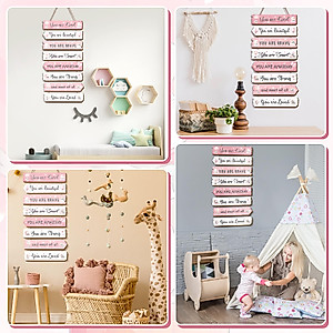 Inspirational Girl Room Decor Aesthetic Art Wall Hanging Sign Inspiring Colorful Rainbow Wooden Decoration for Kids Teens Toddler Boy Baby Bedroom Nursery Dorm Decor, 6-12 Years Old (Elephant)