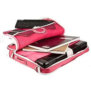 Laptop Messenger Bag for Gateway 14.1-inch Laptop CLT146401, 14.1" Elite, Slim Notebook (Pink)
