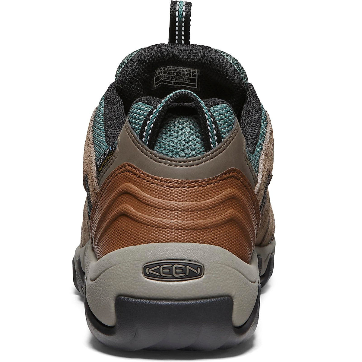 KEEN Women's Headout Low Height Waterproof All Terrain Hiking Shoes, Shitake/Dark Forest, 9.5