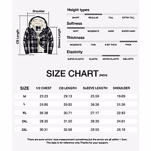 GEEK LIGHTING Men's Flannel Shirts Jacket Sherpa Lined Fleece Plaid Hoodie Long Sleeve Winter Warm Coat