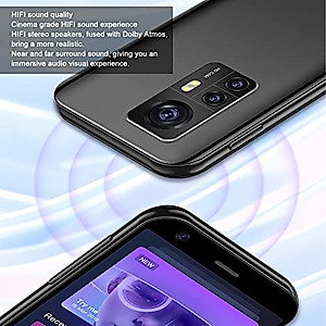 Heayzoki Soyes D18 Mini Smartphone, 3G Mini Mobile Phone, 2.5 Inch WiFi Smartphone, 1GB 8GB Quad Core Phone for Students (Elf Black)