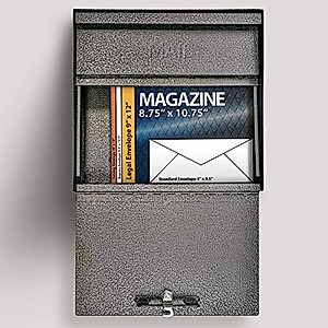 Mail Boss 7164 Metro, Bronze High Capacity Wall Mounted Locking Security Mailbox