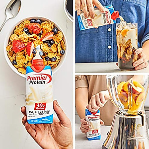 Premier Protein Shake 30g 1g Sugar 24 Vitamins Minerals Nutrients to Support Immune Health, Vanilla, 44 Fl Oz, (Pack of 4)