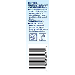 Refresh Contacts, Eye Drops, Contact Lens Comfort,Blue 0.4 Fl Oz Sterile