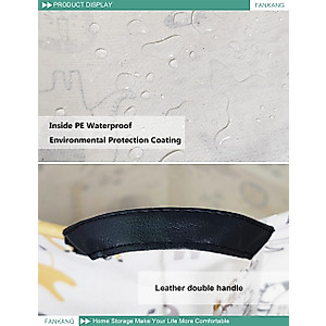 FANKANG Storage Basket, Nursery Hamper Canvas Laundry Basket Foldable with Waterproof PE Coating Large Storage Baskets for Kids Boys and Girls, Office, Bedroom, Clothes,Toys(Lovely Animals)