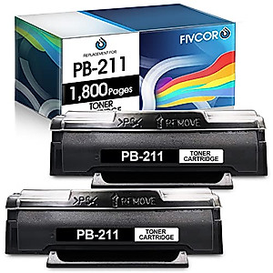 FIVCOR PB-211 PB-211EV Remanufactured Black Toner Cartridge for Pantum PB-211 for P2502W M6552NW P2200 P2500W M6602NW M6550 M6550N M6550W M6600 M6600N M6600W P2207 P2500 P2500NW(2 Black)