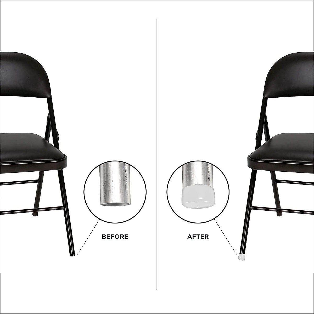 Prescott Plastics Made in USA 1/2" - 0.5" Inch Round Vinyl Plug Insert - Rubber Flexible End Cap for Metal Tubing, Fence, Glide Insert for Pipe Post, FDA Food Grade Quality (Pack of 10)