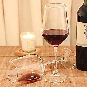 YANGNAY Wine Glasses Set of 6, 13 Oz Red or White Wine Glass with Stem, Perfect for Home, Restaurant, Dishwasher Safe