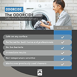 Odorcide – 1 Gallon Concentrated Laundry Odor Eliminator for Strong Odor, All Laundry Uses – Safe, Non-Enzymatic Odor Neutralizer – Laundry Odor Remover for Smoke, Sweat & Pet Odors (1 Gal)