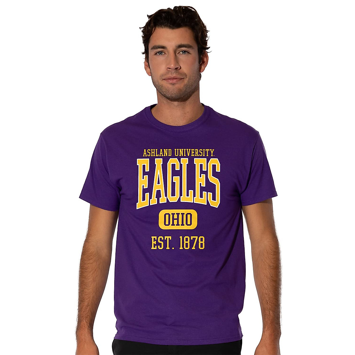 Ashland University Official Est. Date Short Sleeve Mens Cotton T-Shirt,Purple, 2X-Large