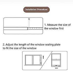 ASKAWTE 2PCS Air Conditioner Window Sealing Plate,Portable Air Conditioner Window Vent Kit, Adjustable Length Portable Ac Vent Kit, Window Slide Kit Plate for Portable Air Conditioner