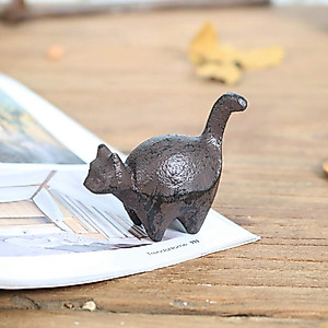 canjoyn Cast Iron Paperweight Garden Home Office Desk Decor Collection Animal Figurine (Cat)