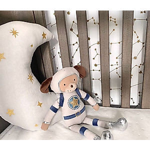 MON AMI Archie Astronaut Dog Stuffed Toy, Astronaut Plush Toy & Animal, Great Gift for Kids, Perfect Party Favor and Birthday Gift for Toddlers, Boys, Silver, 15"