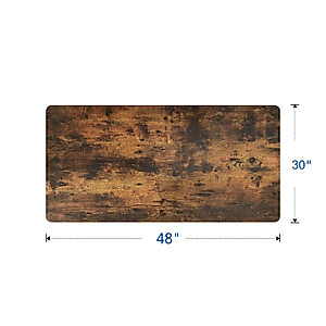 FLEXISPOT Electric Standing Desk Height Adjustable Desk, 48 x 30 Inches Sit Stand Desk Home Office Workstation Stand up Desk (White Frame + 48 in Rustic Brown Top, 2 Packages)