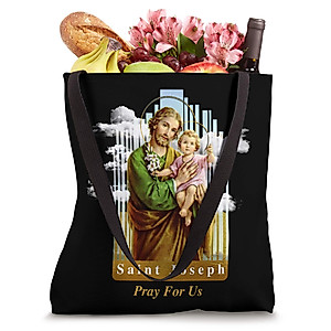Saint Joseph Catholic Church St. Joseph With Infant Jesus Tote Bag