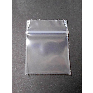 Small Poly Bags (1"x1") Mini Plastic Baggies, Thick 2mil, Designer Rave Party Pouches (1010) Tiny Ziplock Dime Bag (100, Clear Bags)