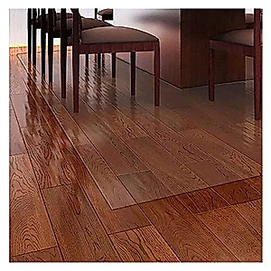 Clear PVC Desk Chair Mat Clear Vinyl Runner Rug for Hard Wood/Tile Floor, Extra Long Plastic Hallway Carpet Protector, Door Mats, Can Be Cut, Indoor Outdoo,1.5mm Thick,75/95/115/135/155cm Wide for Off
