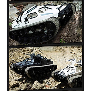 Remote Control Crawler, 1:12 Scale Off-Road Tank, 2.4Ghz Radio RC Car, 4WD High Speed All Terrain RC Truck for Kids & Adult(Black)