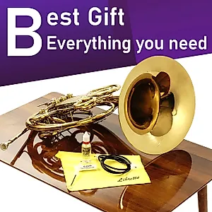 Libretto French Horn ALL-INCLUSIVE Cleaning & Care Kit with Instructions: Valve Oil + Slide Grease + Cleaning Cloth + Mouthpiece & Bore Brushes, Giftable Handy Case. Clean & Extend Life of your Horn