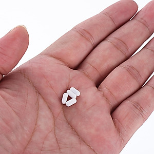 MECCANIXITY Magnetic Stirrer Mixer Stir Bar Rod 7mm(0.28") x3mm Cylinder Shape PTFE Coating Magnet White for Laboratory 4Pcs