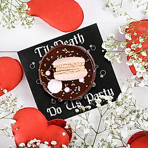 Geyoga 50 Pcs Til Death Do Us Party Napkins Gothic Bachelorette Bridal Shower Party Supplies Napkins Halloween Bachelorette Wedding Engagement Supplies Til Death Do Us Party Bachelorette Supplies