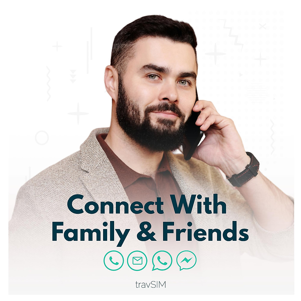 travSIM e SIM Card USA | T-Mobile Network | 50GB Mobile Data at 4G/5G speeds | eSIM USA has Unlimited National Calls & Texts | eSIM Prepaid USA 7 Days