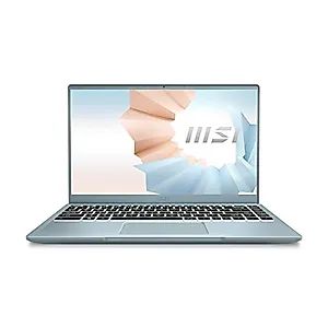 MSI Modern 14 Professional Laptop: 14" IPS-Level Thin Bezel Display,Intel Core i7-1165G7, Iris Xe, 8GB, 512GBSSD, Win10, Blue Stone(B11MO-241)