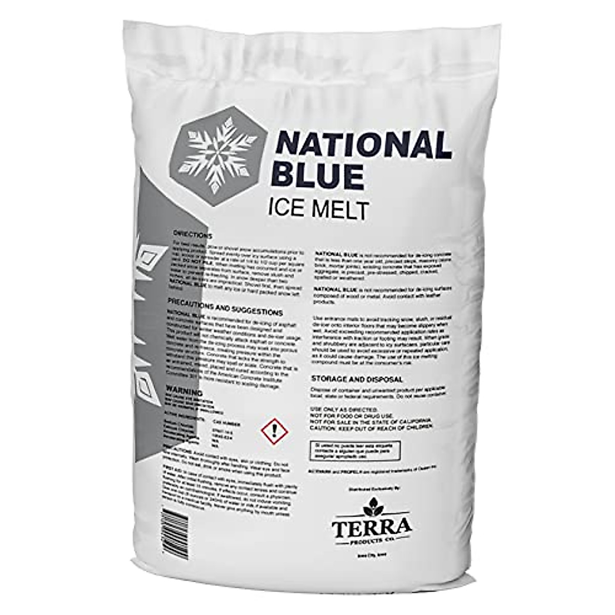 National Blue Ice Melt 20lb Bag - Fast Acting Ice Melter - Pet, Plant and Concrete Friendly, Environmentally Safe - Free of Magnesium Chloride - Melts to -15°F