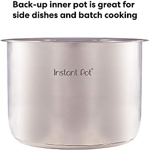 Instant Pot Stainless Steel Inner Cooking Pot Mini 3-Qt, Polished Surface, Rice Cooker, Stainless Steel Cooking Pot