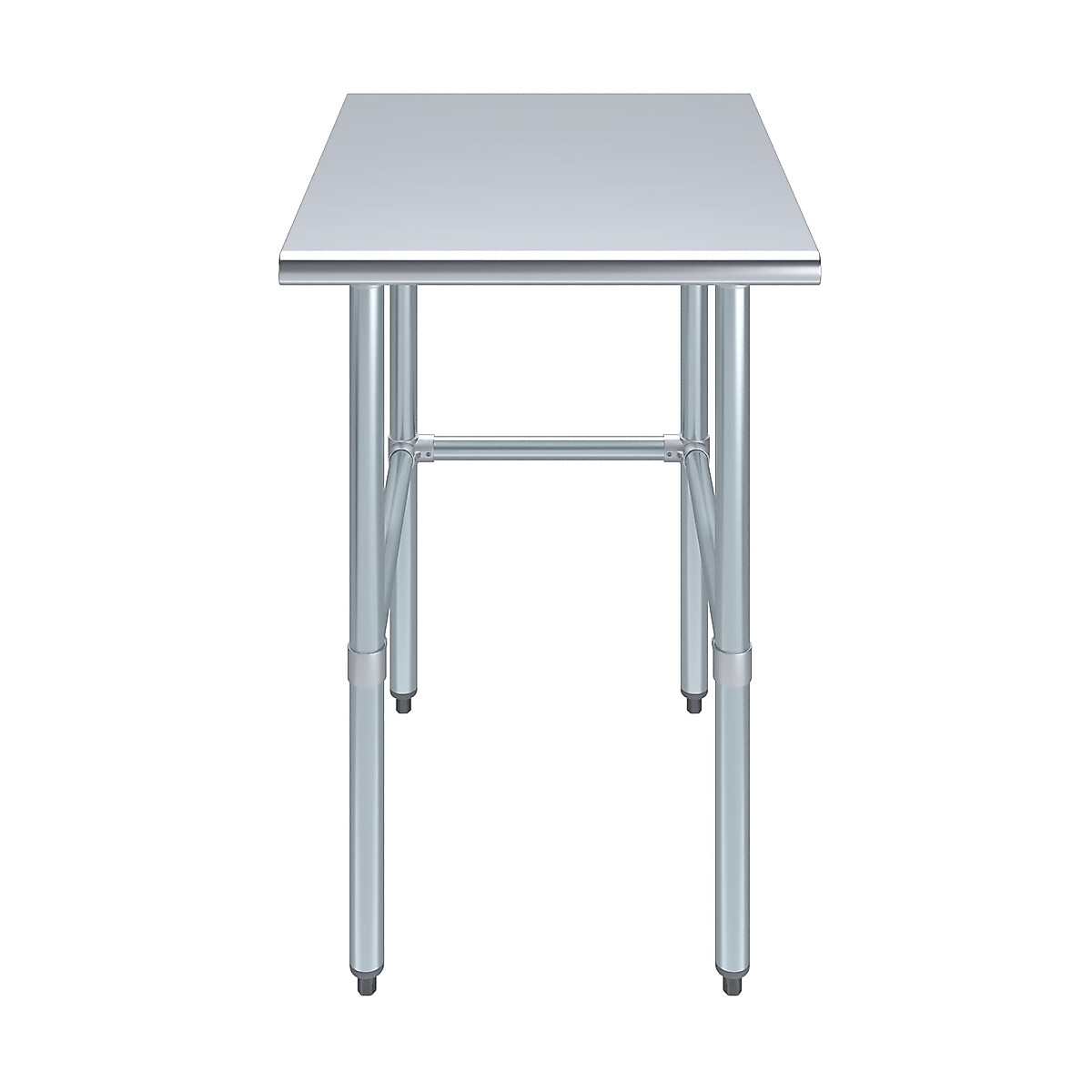AmGood Stainless Steel Work Table Open Base | NSF Kitchen Island Food Prep | Laundry Garage Utility Bench (30" Long X 30" Deep)
