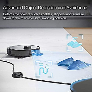 ECOVACS Robotics - DEEBOT T8+ Vacuum & Mop Robot with Advanced Laser Mapping and 3D Obstacle Detection & Avoidance - Grey (Renewed)
