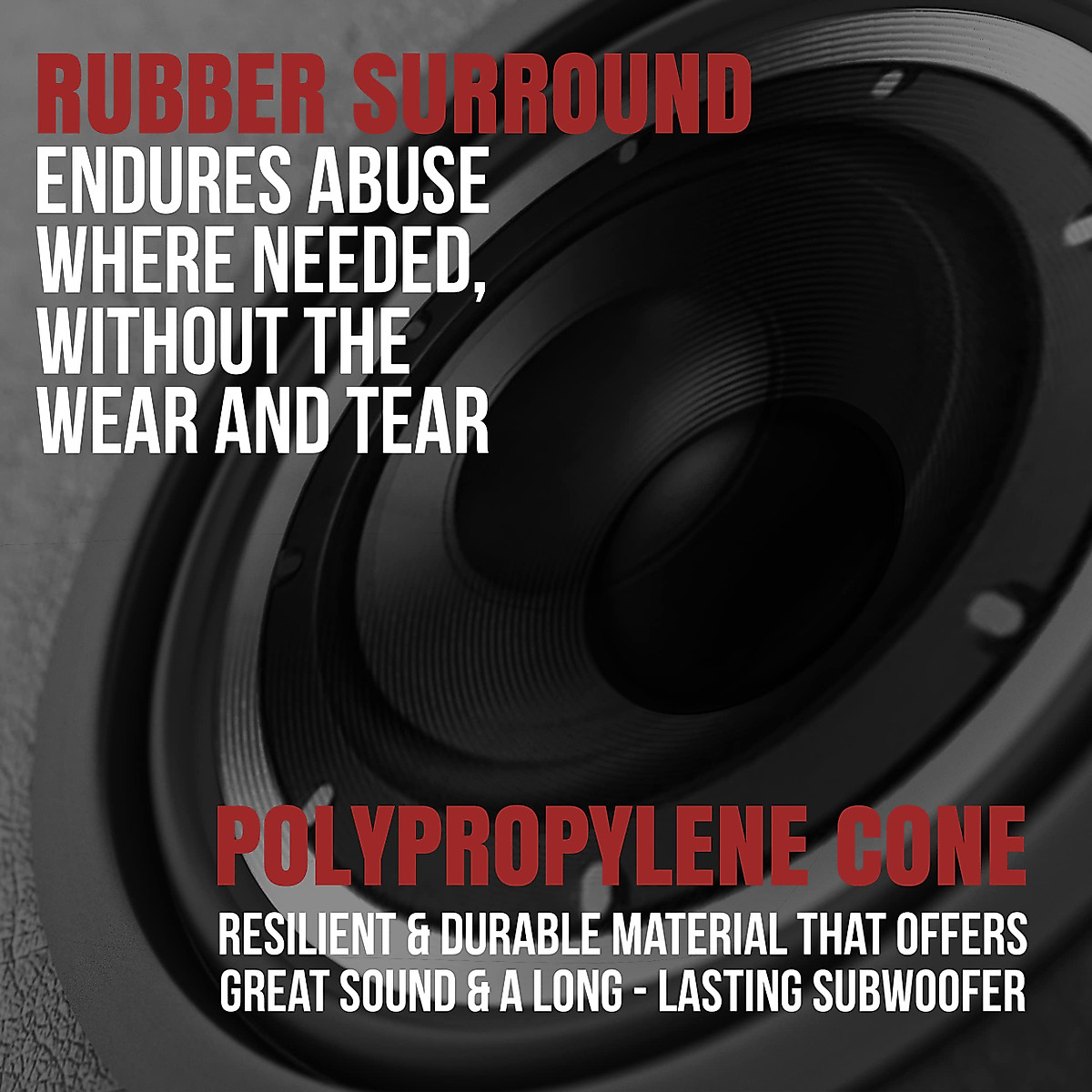 Light Harmonic 8 Inch Premium Sound System Stereo Kit for Car | x1 High Efficiency 850 Watt Subwoofer Speaker | Perfect for High Bass & Loud Music | Tech for Music Lovers | Easy Install (1 Unit)