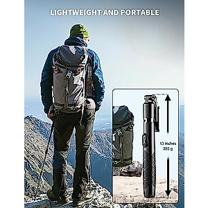 71" Phone Tripod & Selfie Stick, All in One Extendable Cell Phone Tripod with Wireless Remote, Tripod Stand for iPhone & Travel Tripod 360° Rotation Compatible with iPhone Android Phone, Camera