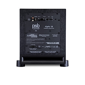 PSB Alpha S8-8" Powered Subwoofer, Black (Each)
