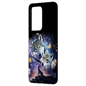 Galaxy S20 Ultra Cosmic Space Wolf, Wolves Family Howling, Celestial Bond Case