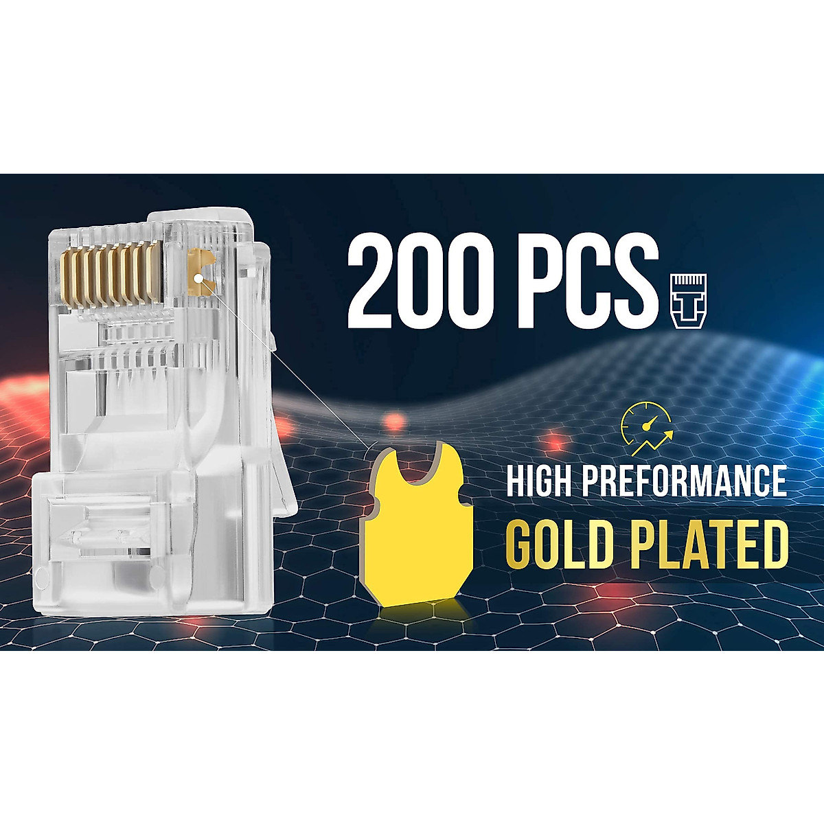 GTZ Bundle – 2 Items: Speed Termination Tool with 20 Pack of RJ45 Keystone Jacks + 200 Pack of Cat6 Pass Through Connectors