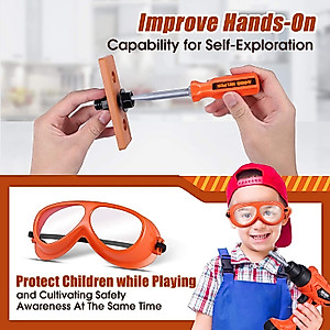 iBaseToy Kids Tool Set - 45 PCS Toddler Tool Set with Tool Box & Electronic Toy Drill, Pretend Play Kids Construction Toy Set, Toy Tools for Kids Ages 3, 4, 5, 6, 7 Years Old, Boy Toys