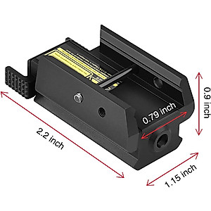 EZshoot Red Dot Laser Sight Tactical 20mm Standard Picatinny Weaver Rail for Pistol Handgun Gun Rifle