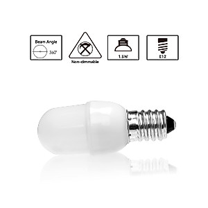 Anivona Night Light Bulb,[4PACK]15 Watt LED Night Light Bulb Equivalent, 1.5W Led Bulbs C7 S6, Mini Candelabra E12 Base, Warm White 3000K LED, 150LM Small Light for Bedroom Salt Lamp Bulbs Lighthouse