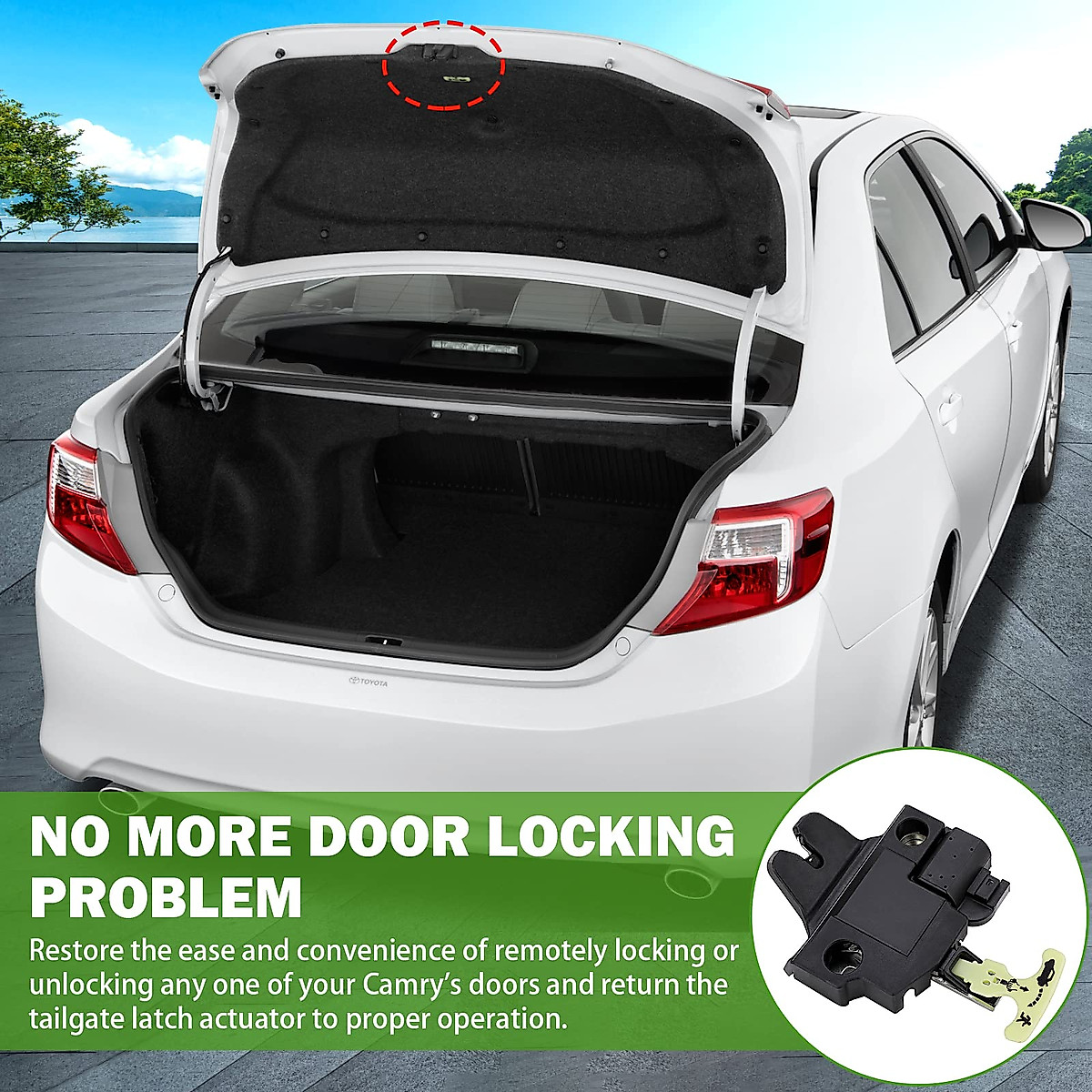 Trunk Lock Latch for Toyota Camry 2007 2008 2009 2010 2011 Replacement Camry Rear Trunk Lid Release Latch Door Lock Actuator Motor Assembly Replace 64600-06010, 931-860