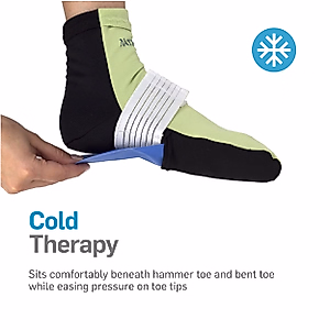 NatraCure Plantar Fasciitis Therapy Cold Socks with Compression Band - Reusable Ice Pack Slippers for Plantar Fasciitis, Arch Pain, Heel Pain, Swelling - FBA710 CAT - (Size: Large)
